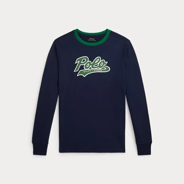 Ralph Lauren Logo Cotton Long-sleeve Tee - Refined Navy