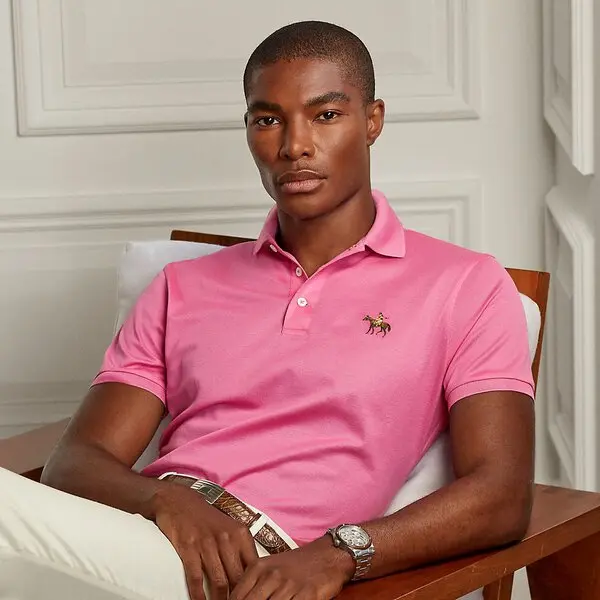 Ralph Lauren Custom Slim Fit Piqué Polo Shirt - Classic Bright Pink
