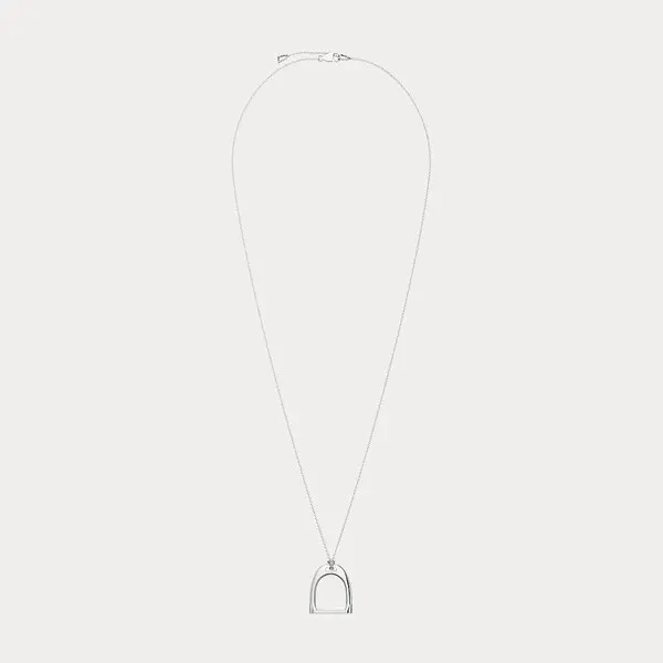 Ralph Lauren Stirrup Chain Necklace - Grey