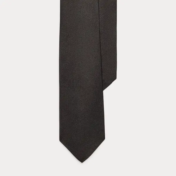 Ralph Lauren Silk Repp Narrow Tie - Black