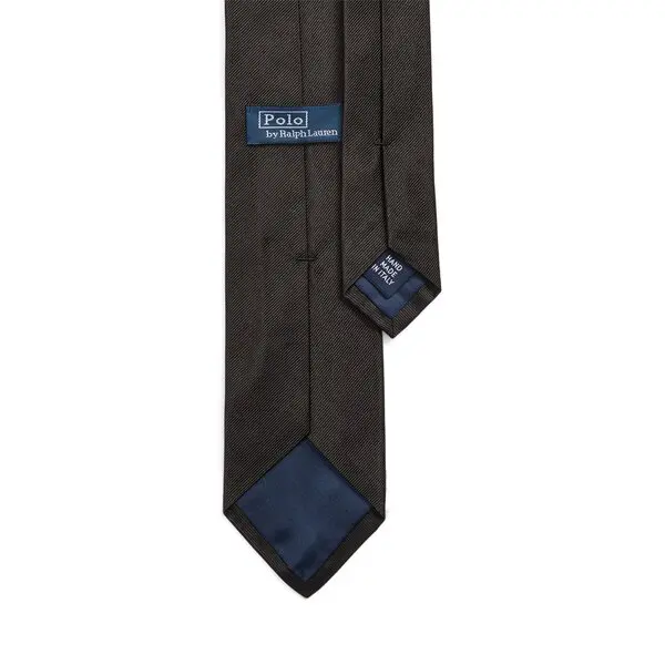 Ralph Lauren Silk Repp Narrow Tie - Black