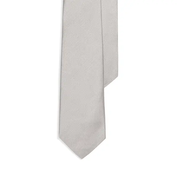 Ralph Lauren Silk Repp Narrow Tie - Grey