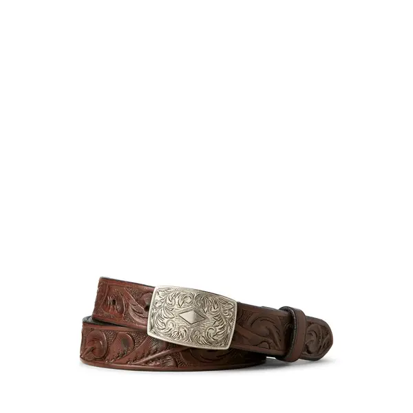 Ralph Lauren Hand-tooled Leather Belt - Brown