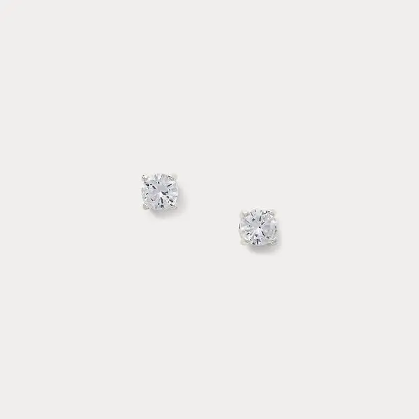 Ralph Lauren Cubic Zirconia Stud Earrings - Silver