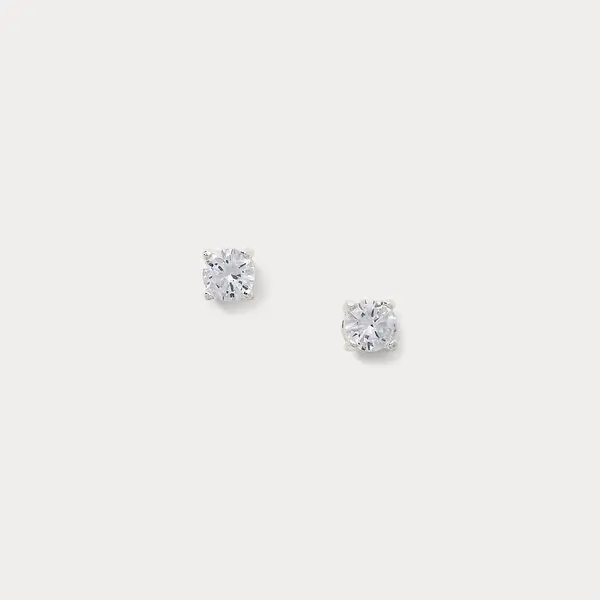Ralph Lauren Cubic Zirconia Stud Earrings - Silver