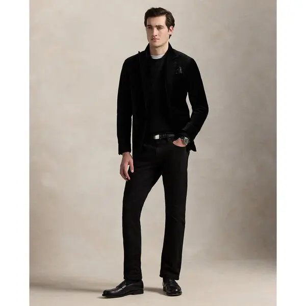 Ralph Lauren Varick Slim Straight Jean - Black Stretch