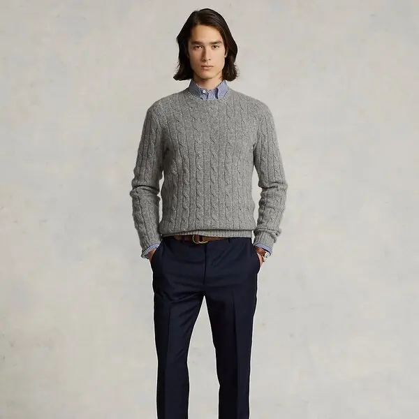 Ralph Lauren Slim Fit Wool Twill Trousers - Classic Navy