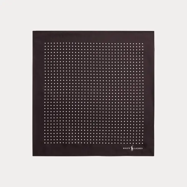 Ralph Lauren Polka-dot Silk Pocket Square - Brown/white
