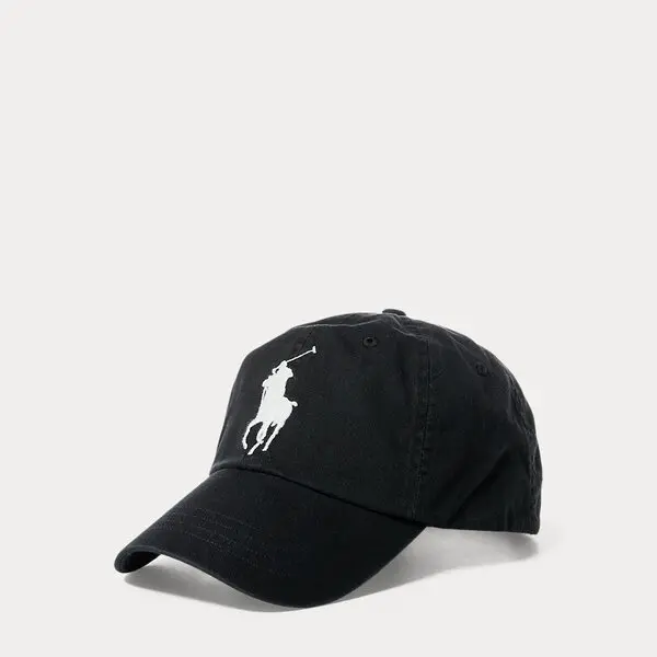 Ralph Lauren Big Pony Chino Baseball Cap - Black