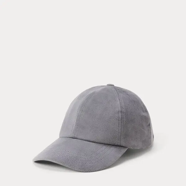 Ralph Lauren Suede Ball Cap - Loft Grey