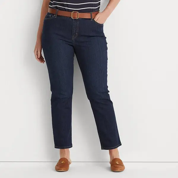 Ralph Lauren Mid-rise Straight Leg Jean - Deep Royal Wash
