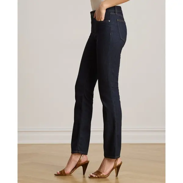 Ralph Lauren Mid-rise Straight Leg Jean - Ocean Blue Wash