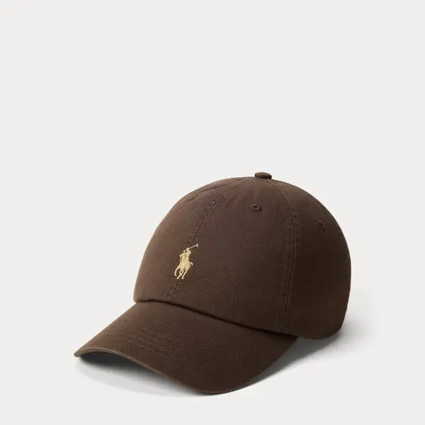 Ralph Lauren Cotton Chino Ball Cap - Nutmeg Brown/khaki