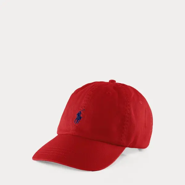 Ralph Lauren Cotton Chino Ball Cap - Red/blue