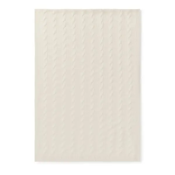 Ralph Lauren Cable Cashmere Scarf - Cream