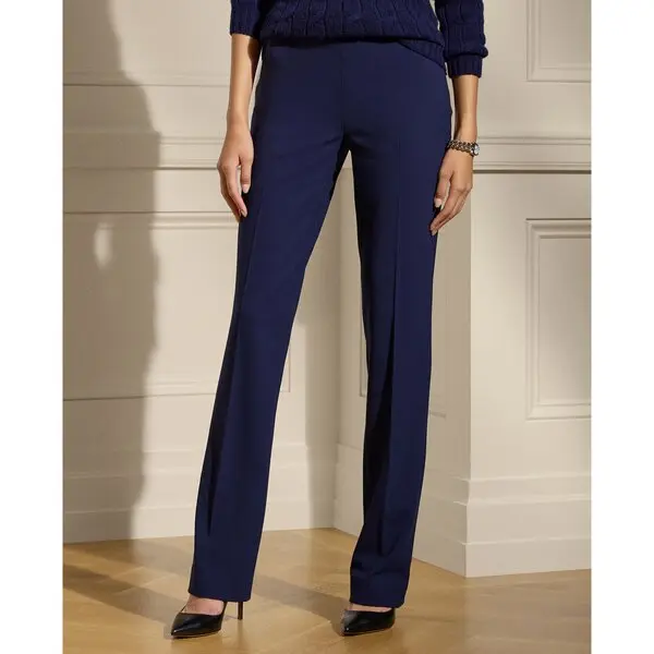 Ralph Lauren Alandra Stretch Wool Pant - Navy