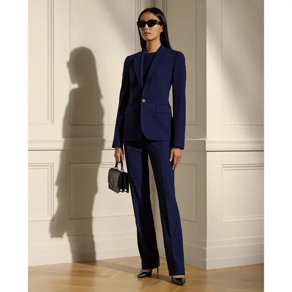 Ralph Lauren Alandra Stretch Wool Pant - Navy