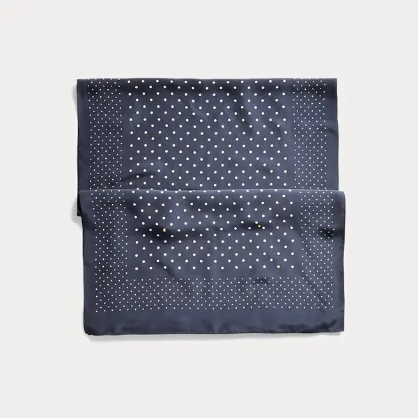 Ralph Lauren Polka-dot Scarf - Navy/cream