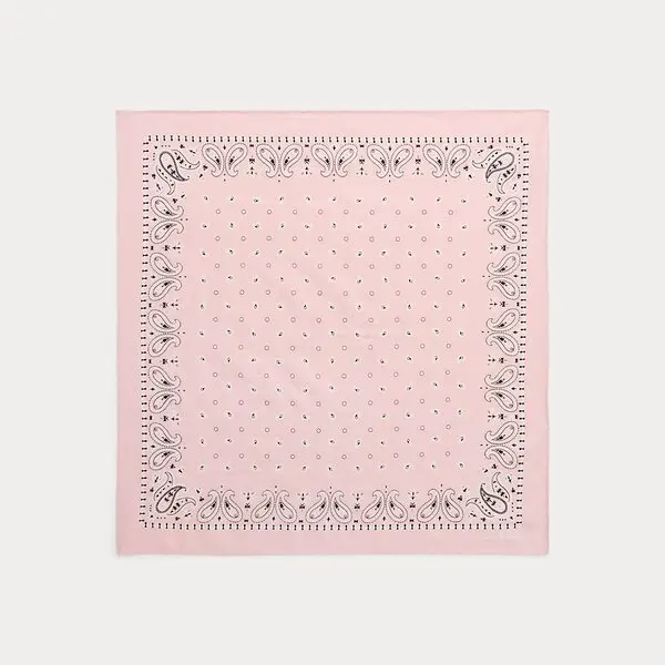 Ralph Lauren Paisley Cotton Bandanna - Carmel Pink