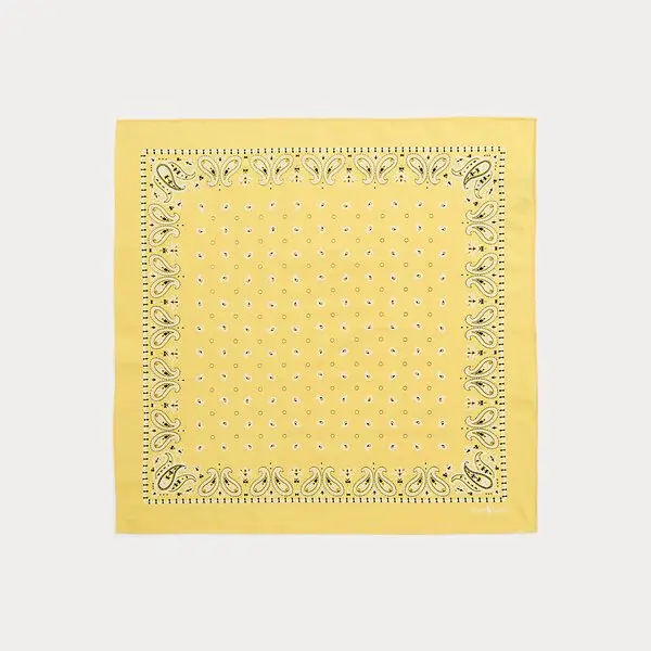 Ralph Lauren Paisley Cotton Bandanna - Fall Yellow
