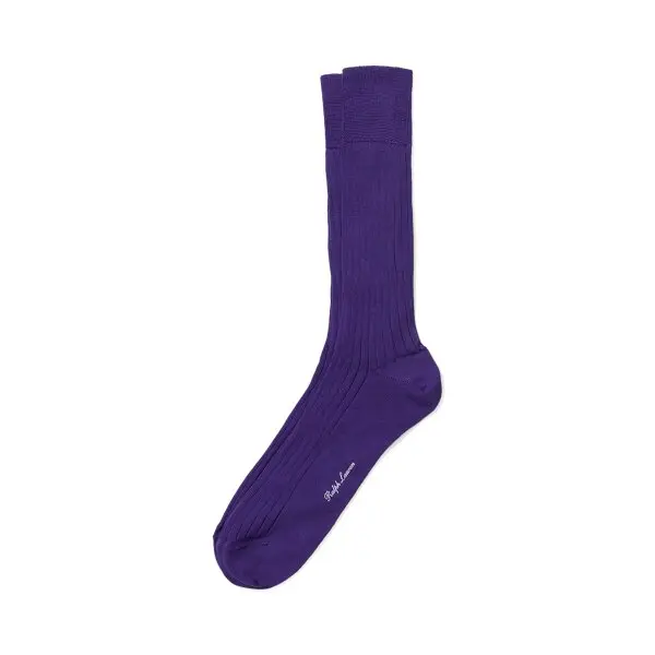 Ralph Lauren Rib-knit Trouser Socks - Purple