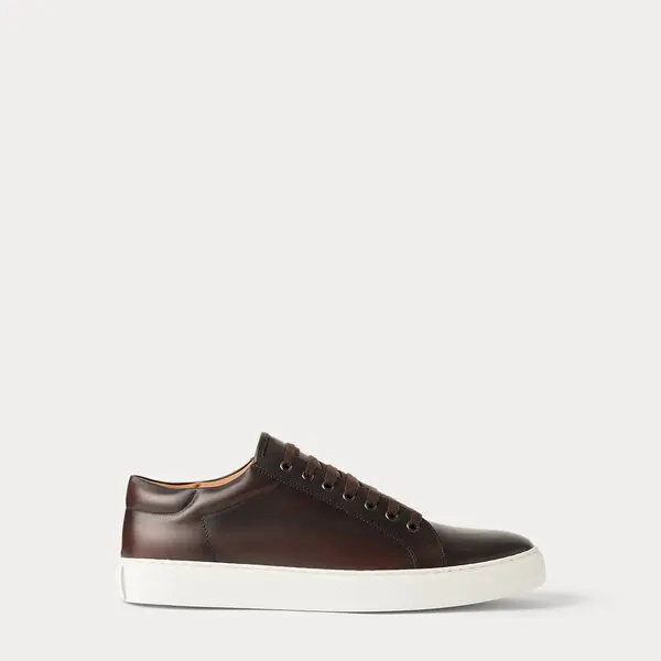 Ralph Lauren Severn Calfskin Sneakers - Dark Brown
