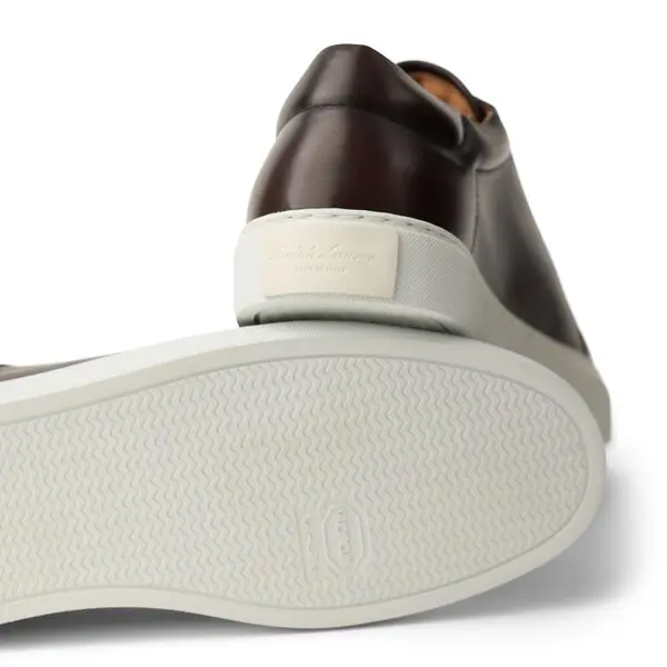 Ralph Lauren Severn Calfskin Sneakers - Dark Brown