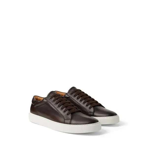 Ralph Lauren Severn Calfskin Sneakers - Dark Brown