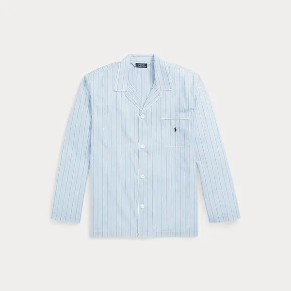 Ralph Lauren Stripe Broadcloth Pajama Shirt - Andrew Stripe