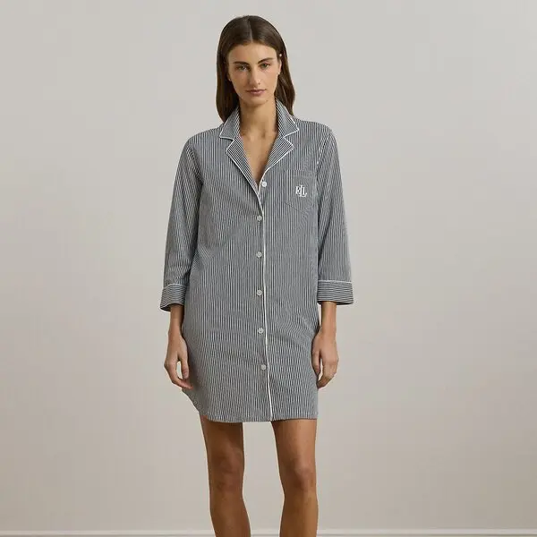 Ralph Lauren Cotton Sleep Shirt - Navy