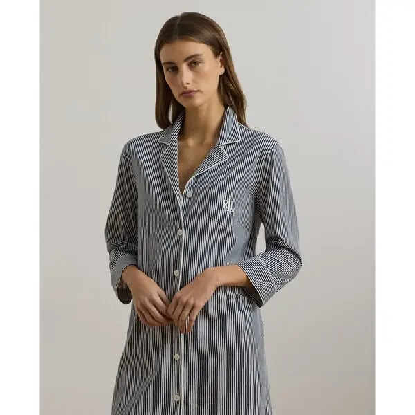 Ralph Lauren Cotton Sleep Shirt - Navy