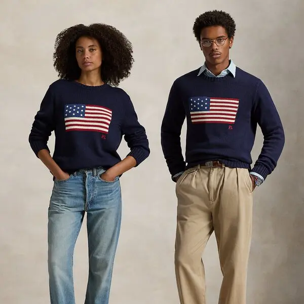 Ralph Lauren The Iconic Flag Sweater - Hunter Navy