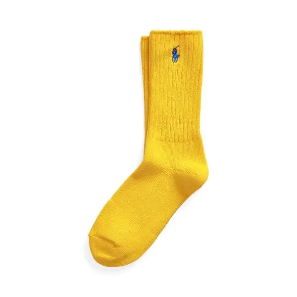 Ralph Lauren Pony Crew Socks - Yellow