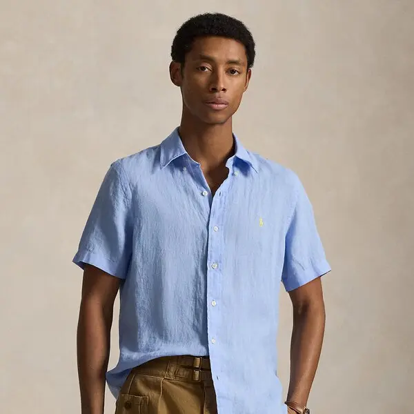Ralph Lauren Classic Fit Linen Shirt - Austin Blue