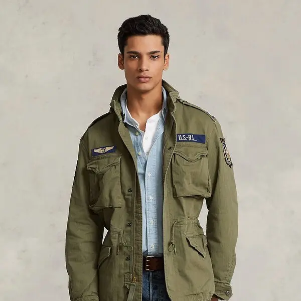 Ralph Lauren Iconic Field Jacket - Soldier Olive W/ Patches