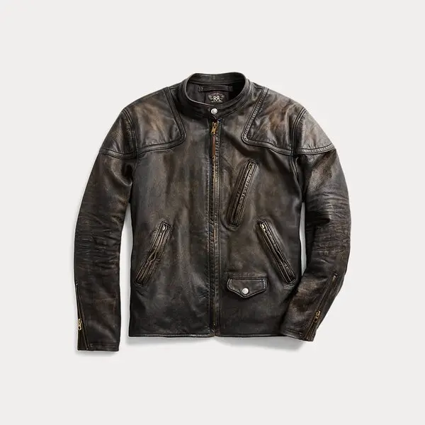 Ralph Lauren Slim Fit Leather Moto Jacket