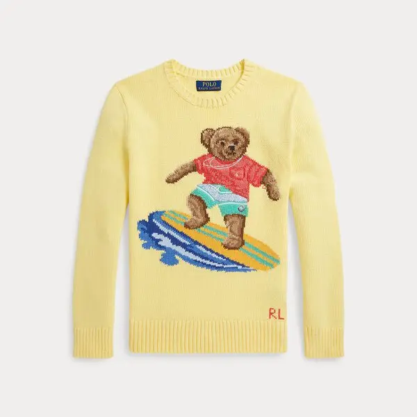 Ralph Lauren Polo Bear Cotton Sweater - Resort Gold