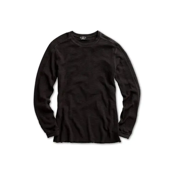 Ralph Lauren Waffle-knit Crewneck - Faded Black Canvas