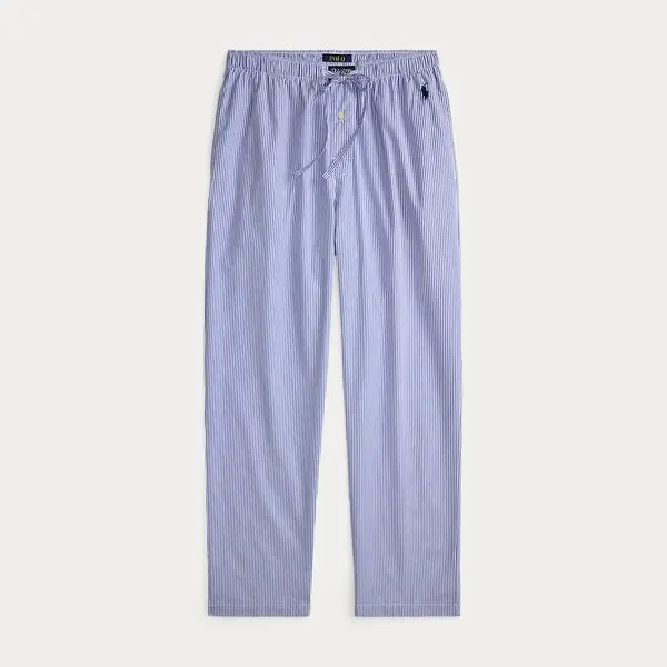 Ralph Lauren Striped Cotton Pajama Pant - Blue Valley Strp