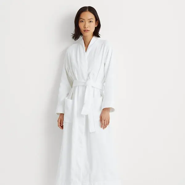 Ralph Lauren Custom Cotton Terry Cloth Robe - White