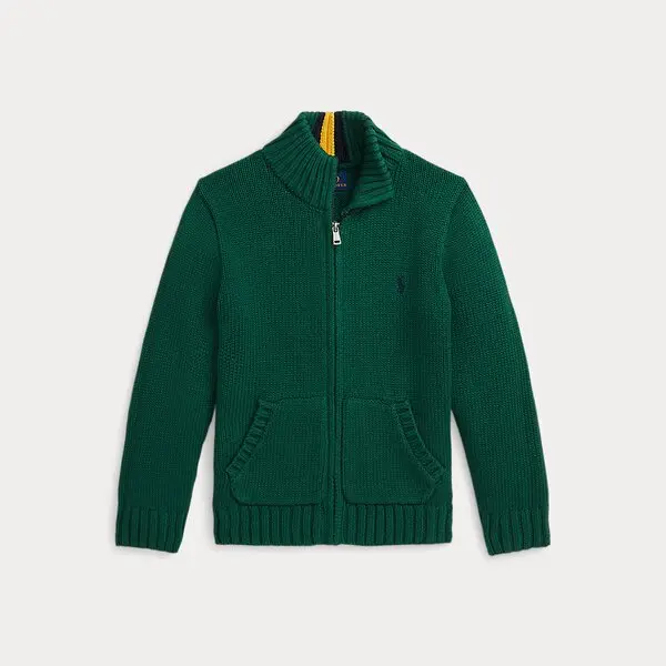 Ralph Lauren Cotton Full-zip Sweater - New Forest