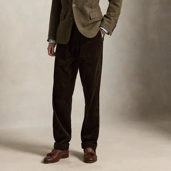 Ralph Lauren Relaxed Fit Corduroy Trousers - Dark Beech