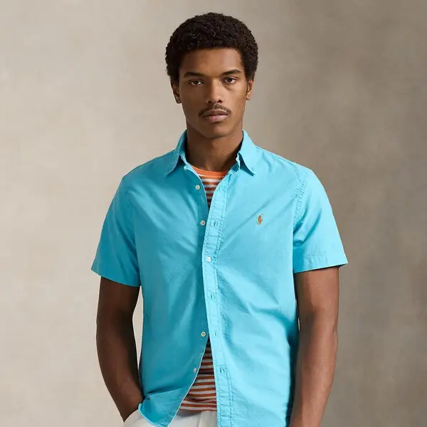 Ralph Lauren Classic Fit Garment-dyed Oxford Shirt - Perfect Turquoise