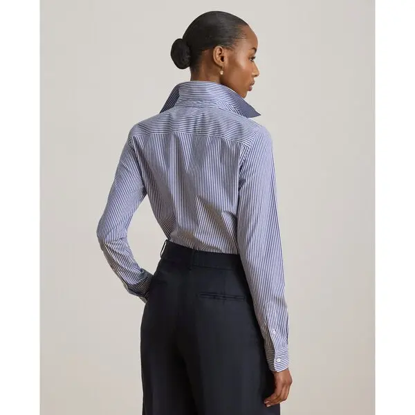 Ralph Lauren Classic Fit Striped Cotton Shirt - Blue/ White