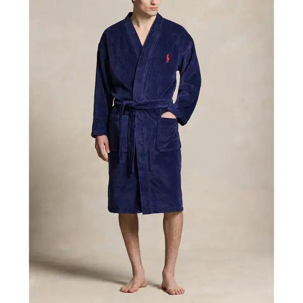 Ralph Lauren Terry Velour Robe - Navy