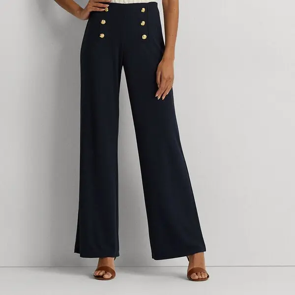 Ralph Lauren Stretch Jersey Wide-leg Pant