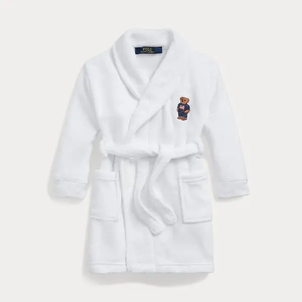 Ralph Lauren Polo Bear Terry Robe - White