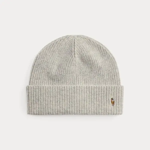 Ralph Lauren Signature Pony Wool-blend Beanie - Andover Heather