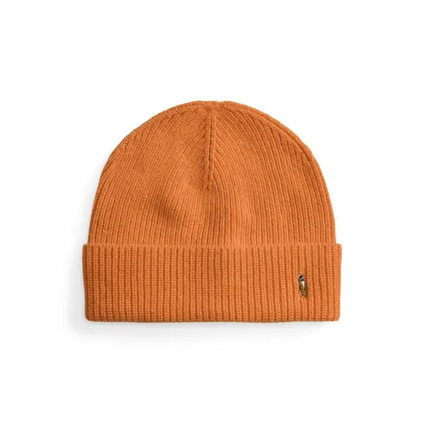 Ralph Lauren Signature Pony Wool-blend Beanie - Bedford Orange