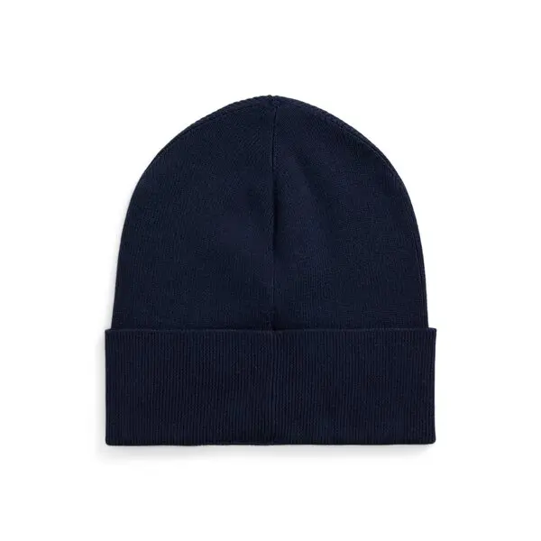 Ralph Lauren Rib-knit Cotton Beanie - Andover Heather